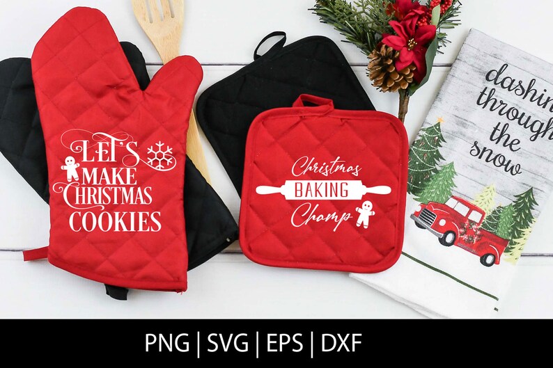 Christmas Baking SVG Cut Files | Pot Holder Designs| Baking Svg Files ...