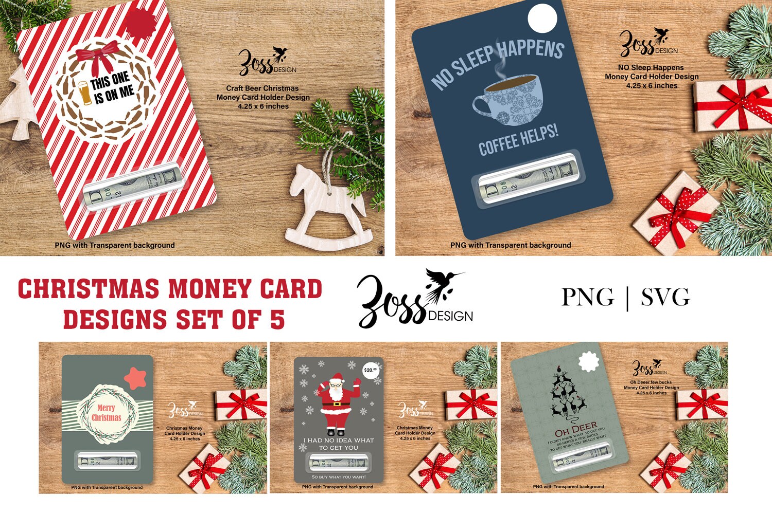 Printable Roll-up Money Card Holder Design | SVG | PNG - Etsy
