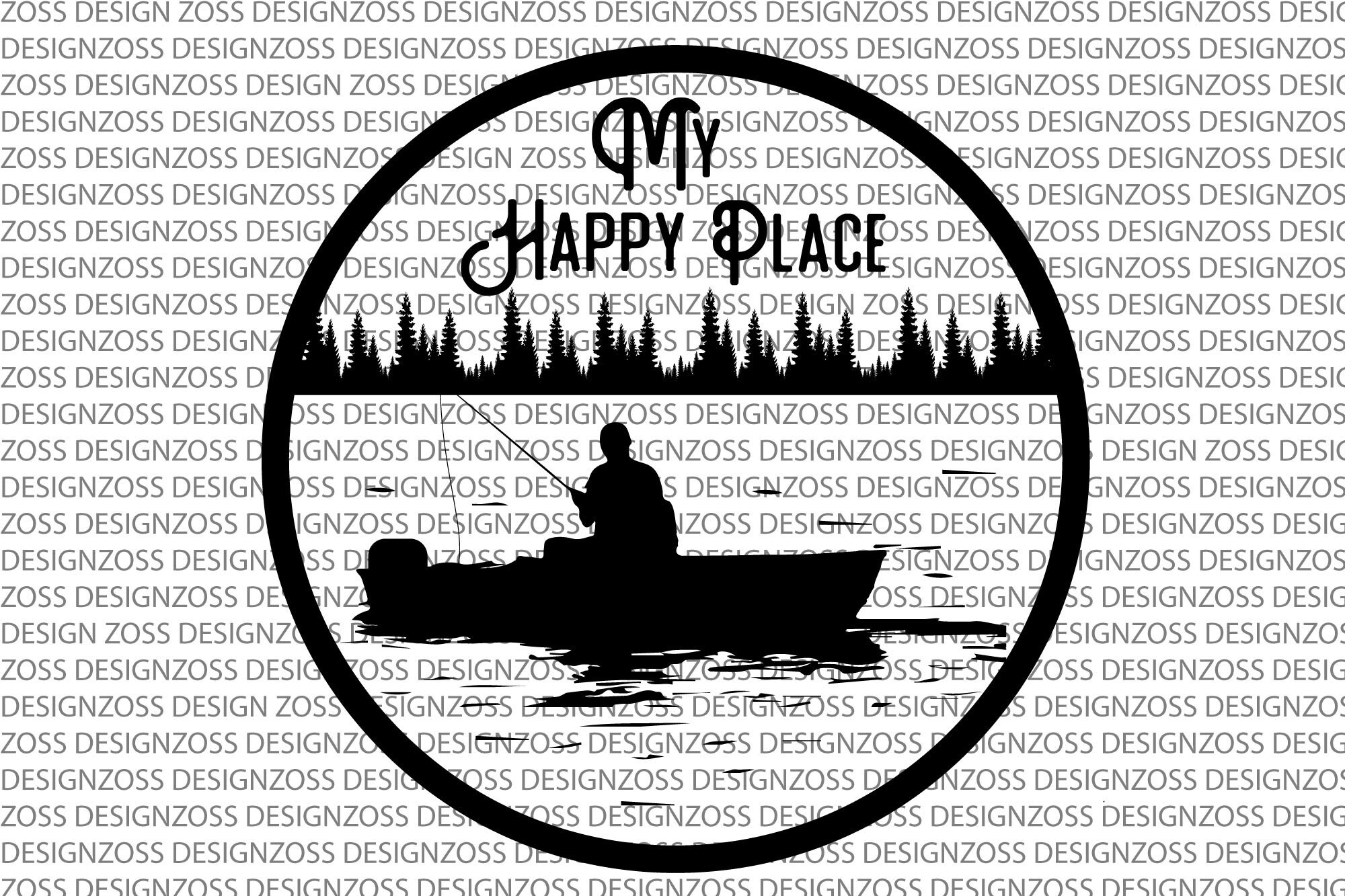 My Happy Place Fishing |svg | Png | Dxf | Jpg | Digital Download - Etsy