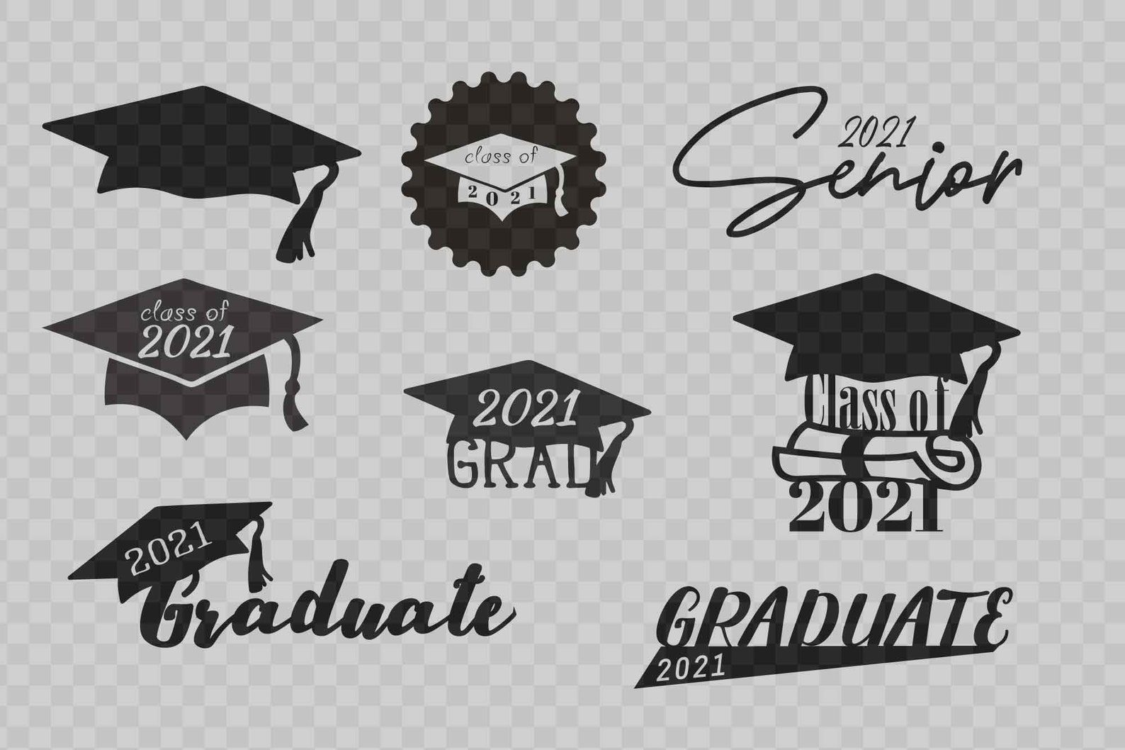 2021 Graduation Bundle Svg, Graduation Svg Files, Graduation Cap Svg - Etsy