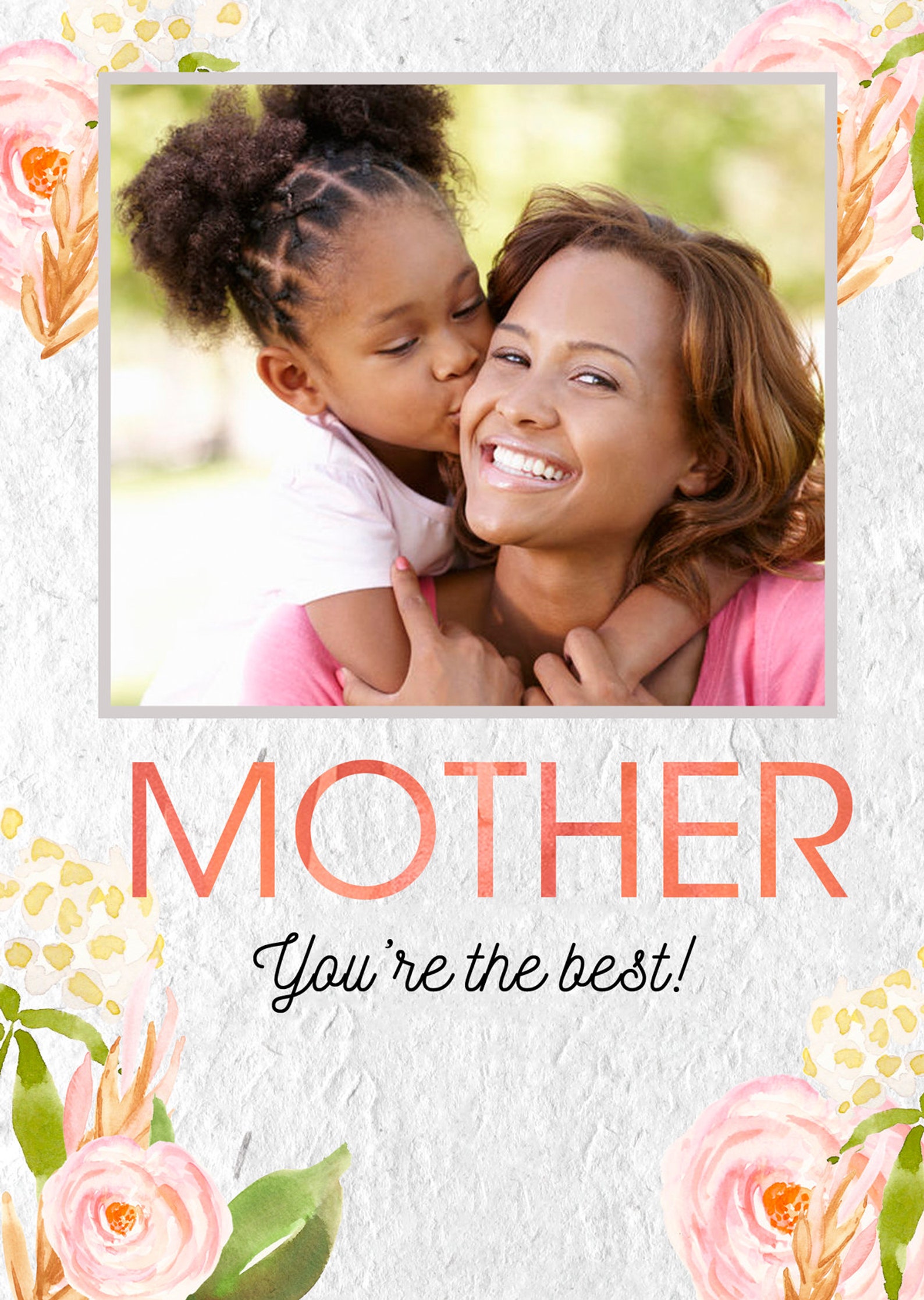 Mother's Day Photo Card Template, Mother's Day Card, Happy Mother's Day ...