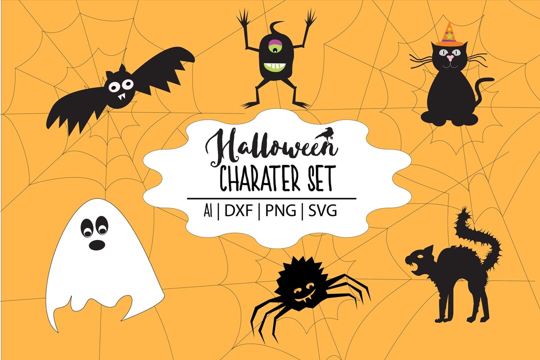 Halloween Character Clipart Set (digital Download) - Etsy