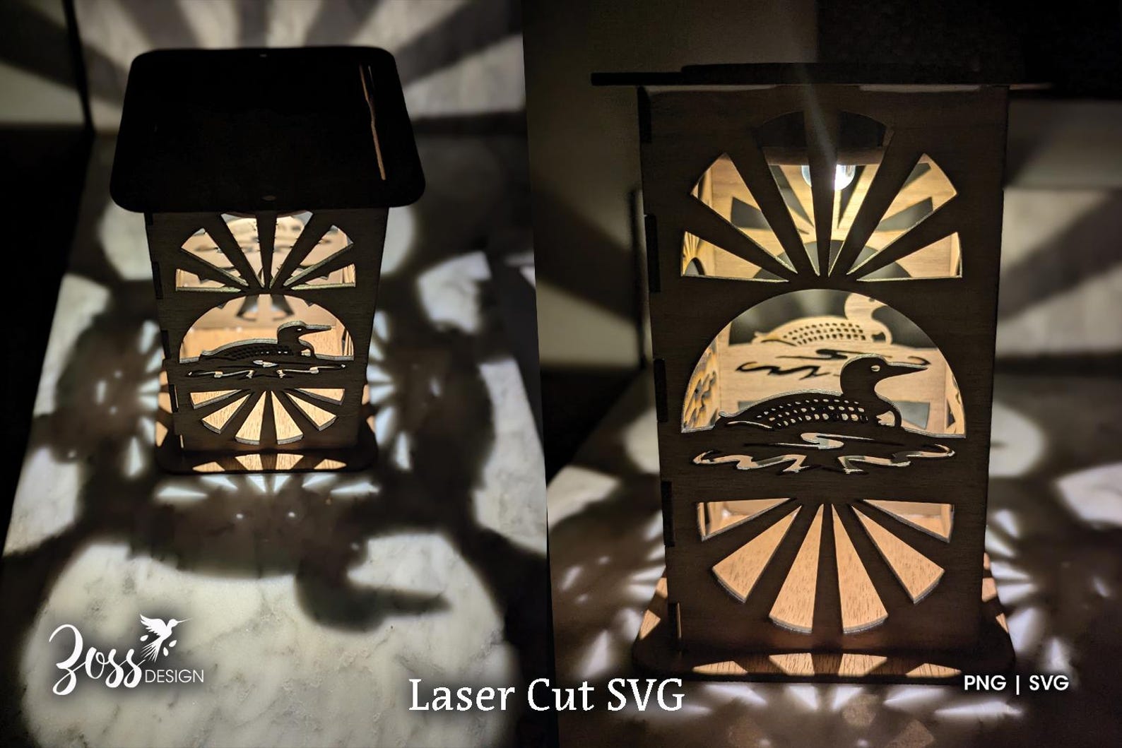 Loon Solar Lantern SVG | Laser Cut File for Glowforge and More ...
