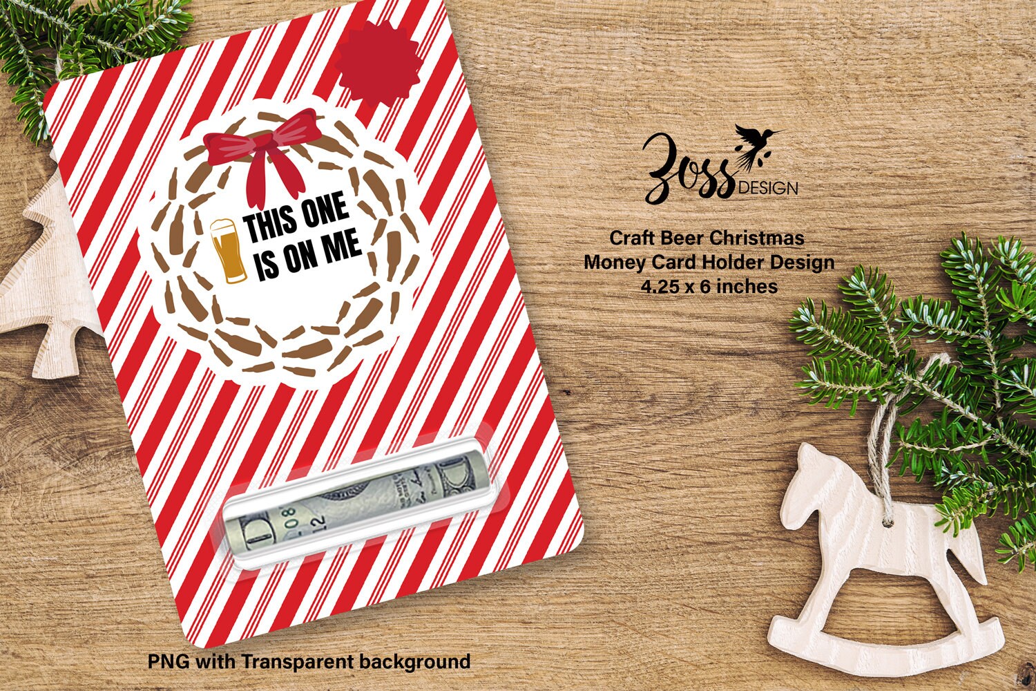 Printable Roll-up Money Card Holder Design | SVG | PNG - Etsy