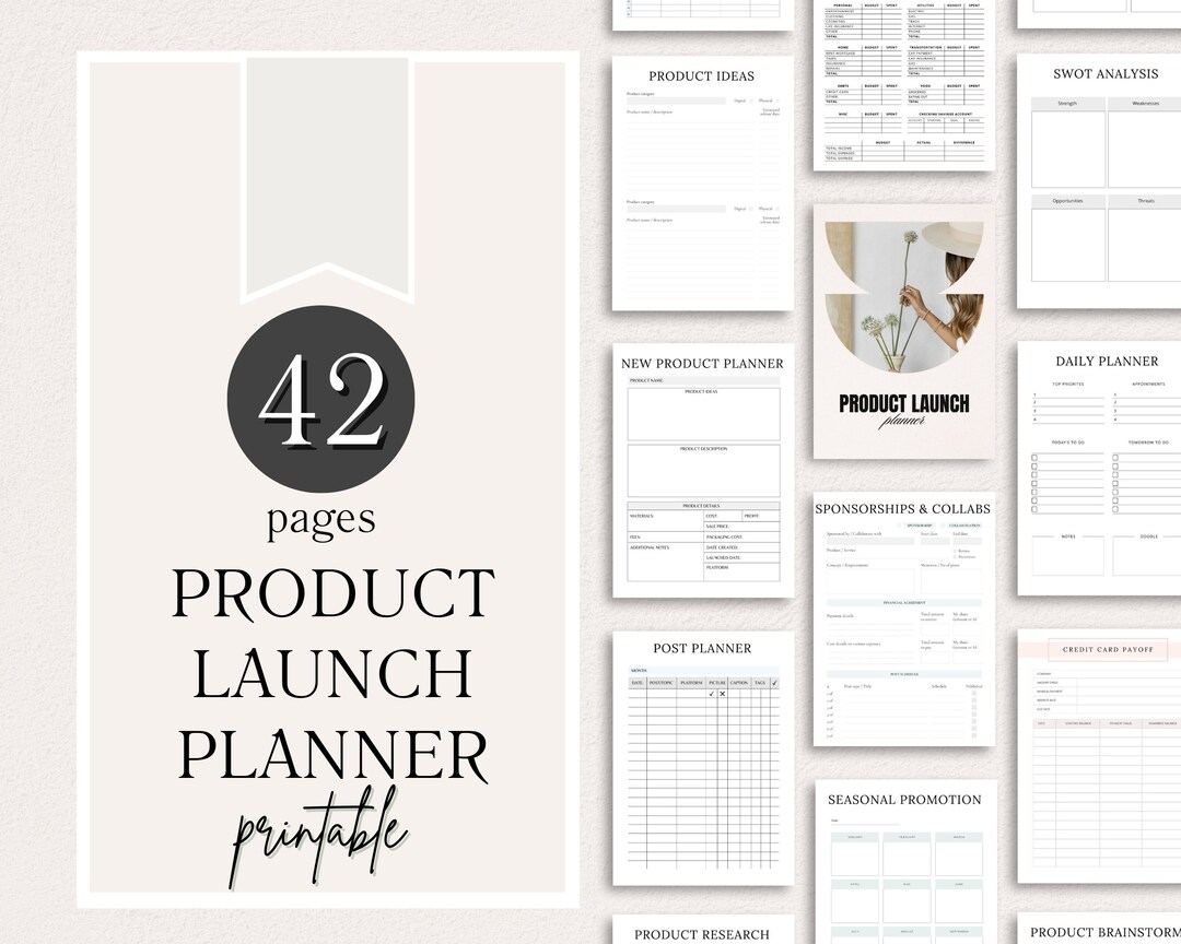 Product Launch Planner Printable Course Creation Planner Business Planner PDF A4 Course ...