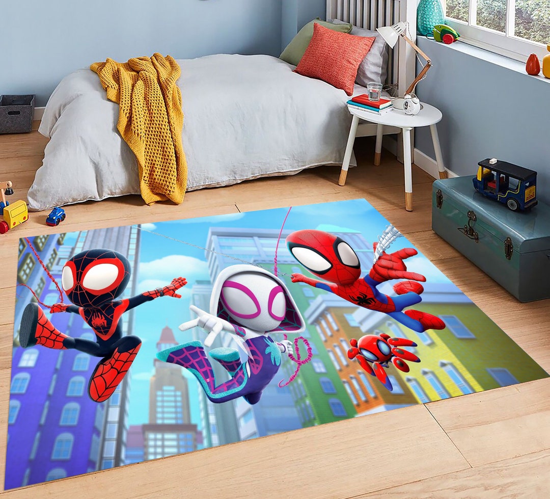 Spider Man Rug, Superhero Rug, Spider Man Pattern Rug, Kids Room Rug ...