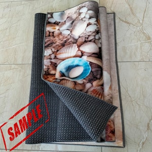 Sea Shells Rug, Sea Rug, Starfish Rug, Blue Decor Rug, Stars Rug, Beach ...