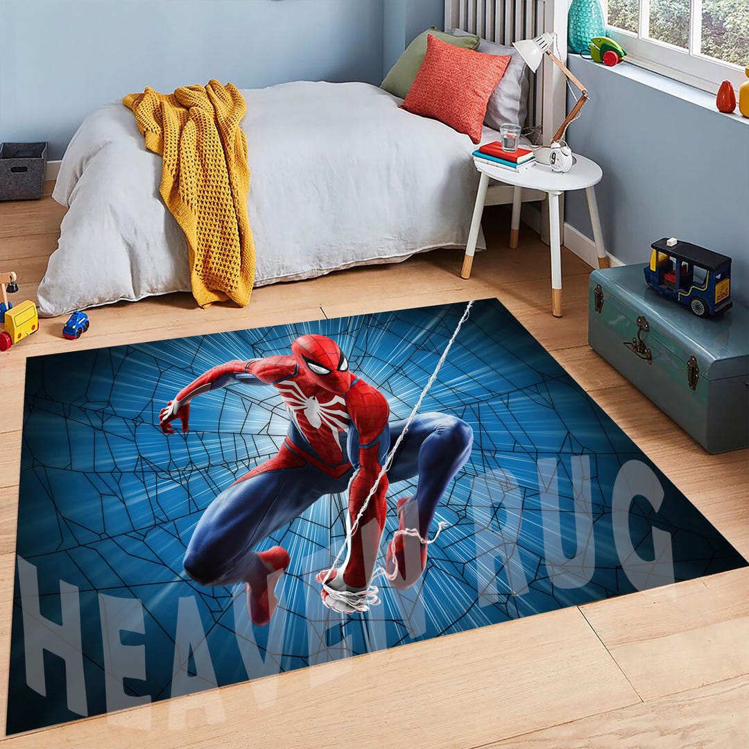 Spider Man, Spider Man Rug, Superhero Rug, Superhero Area Rug, Kids ...