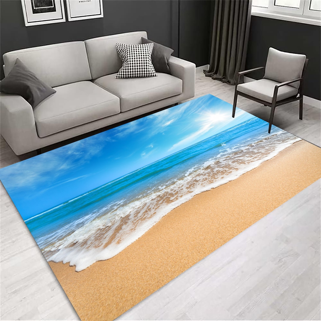 Sea Rug, Sea Carpet, Seaside Rug, Sea View Rug, Modern Carpet, Summer ...