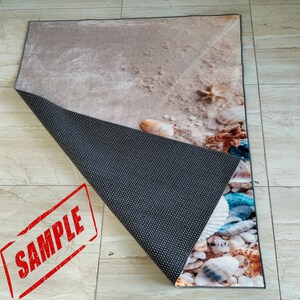 Sea Shells Rug, Sea Rug, Starfish Rug, Blue Decor Rug, Stars Rug, Beach ...