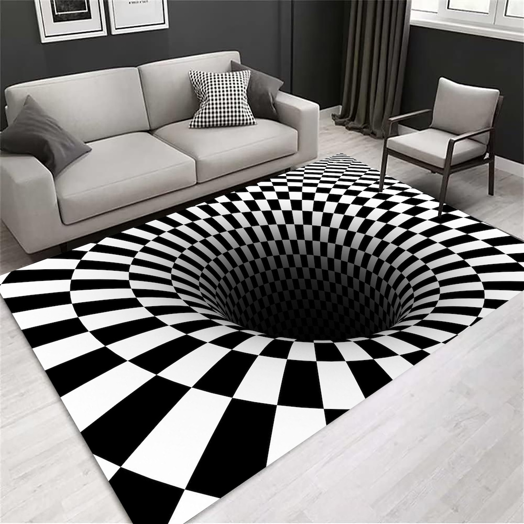 Tunnel Optical Illusion Rug, 3d Hole Rug, 3D Optical Illusion Rug ...