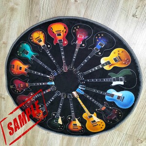Colorful Guitars Round Rug: Music Room Decor - Etsy