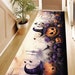 Halloween Pumpkin Runner Rug, Purple Rose Decor, Horror Design - Etsy