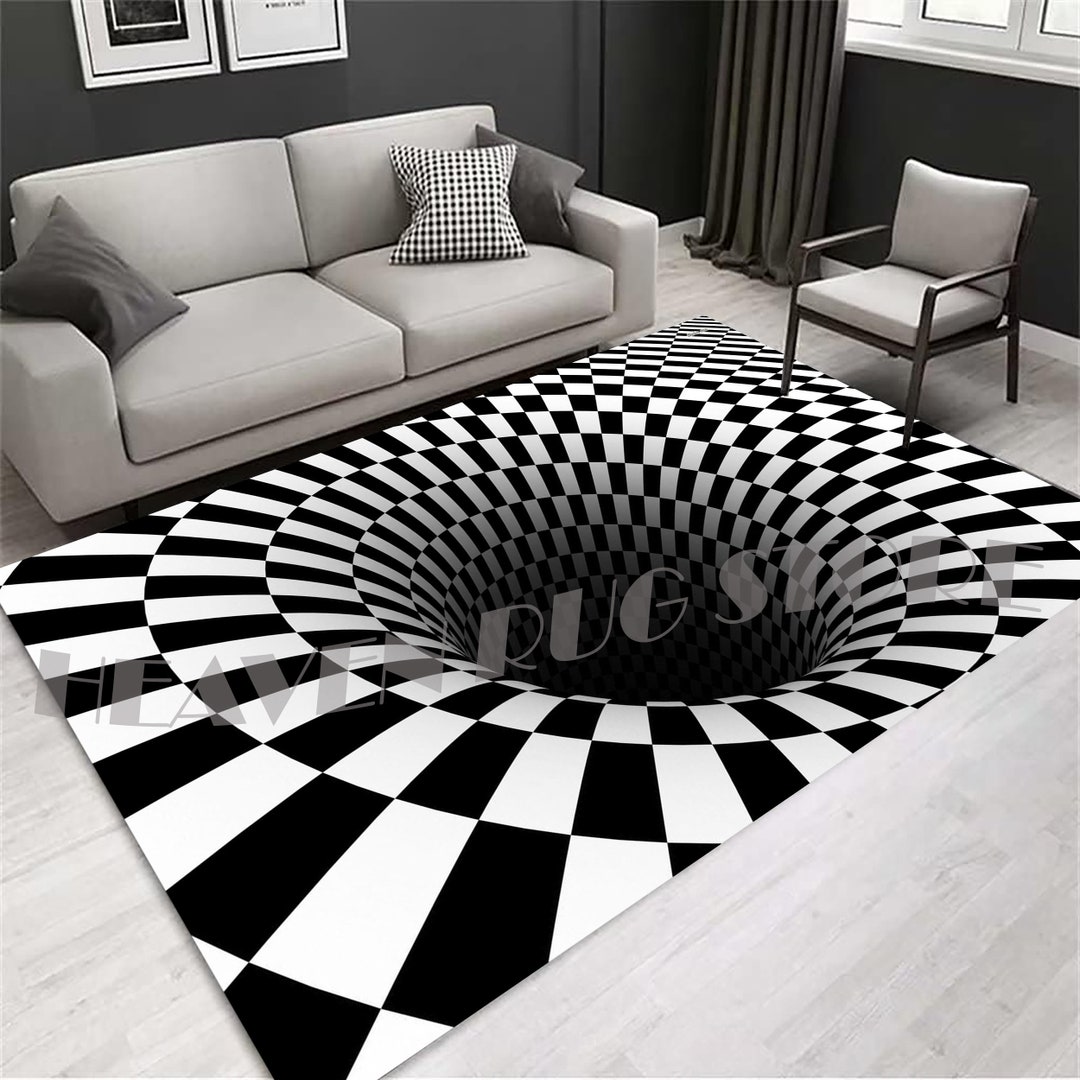 Tunnel Optical Illusion Rug, 3d Hole Rug, 3D Optical Illusion Rug ...