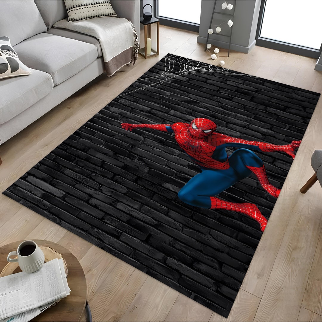 Spider Man Rug, Spider Man Decor Rug, Spider Rug, Boys Room Rug, Super ...