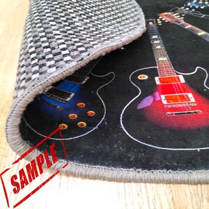 Colorful Guitars Round Rug: Music Room Decor - Etsy