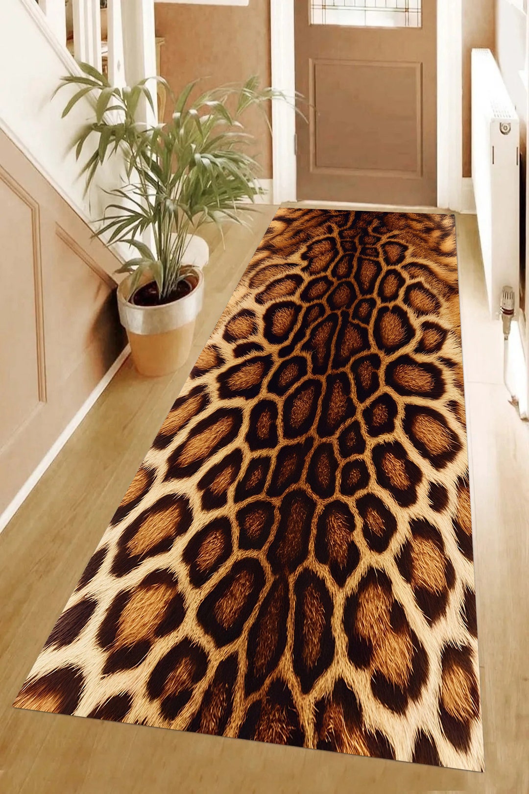 Leopard Runner Rug, Leopard Hallway Rug, Leopard Themed Rug, Animal ...