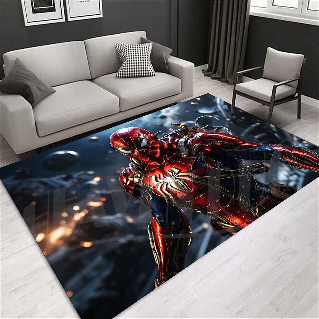 Spider Man Rug, Spider Man Area Rug, Spider Man Kids Room Rug, Movie ...