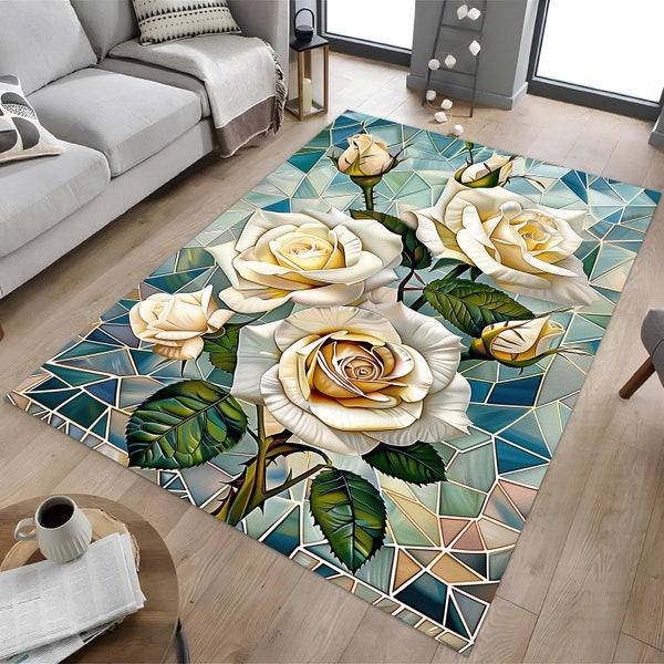 White Roses Green - Etsy