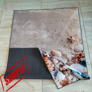 Sea Shells Rug, Sea Rug, Starfish Rug, Blue Decor Rug, Stars Rug, Beach ...