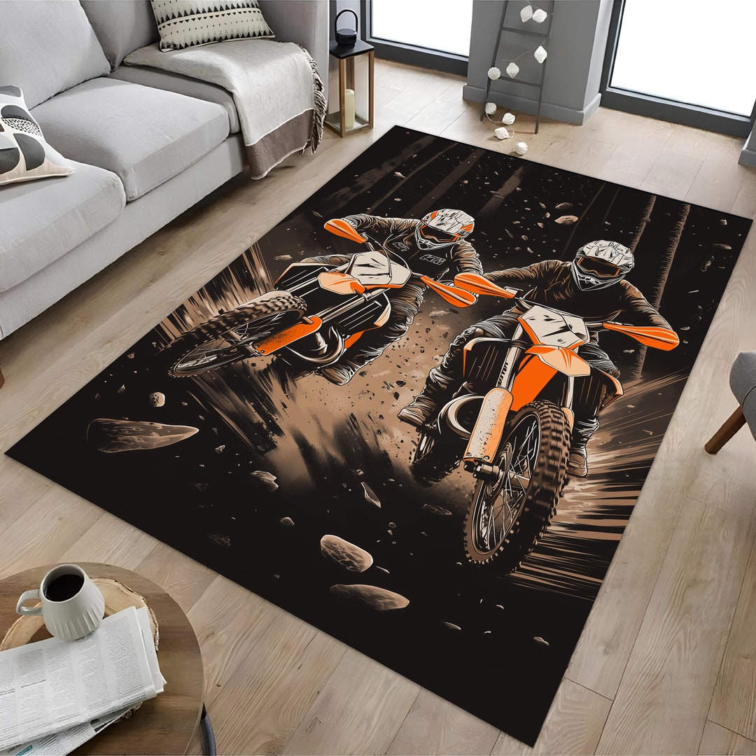 Angry Motorcyclists Rug, Motorcyclists Rug, Motorcycle Rug, Motorcycle ...