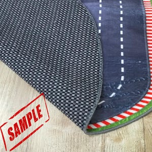Race Track Kids Rug: Car Playmat, Road Design - Etsy