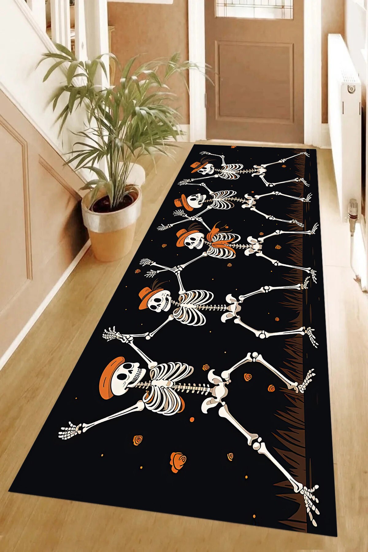 Skeletons Dance Long Rug, Kids Room Rug, Cute Skeleton Rug, Funny ...