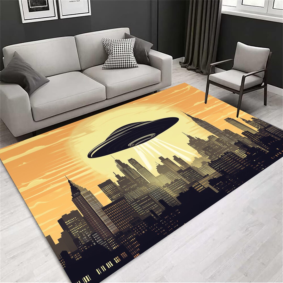 Ufo Rug, Alien Rug, Alien Decor Rug, Space Rug, Space Ship Rug, Boys ...