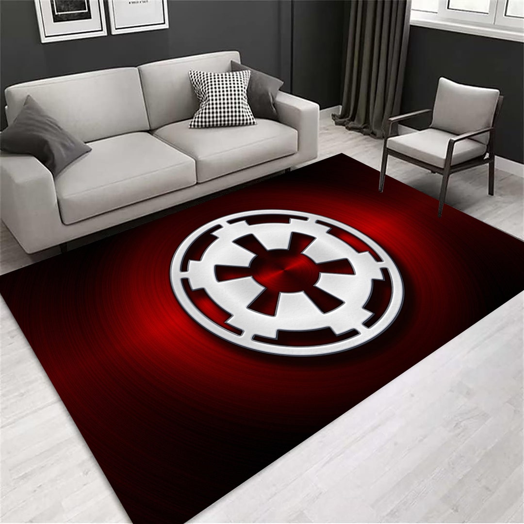 Galactic Empire Logo Rug, Star Wars Rug, Red and White Star Wars Rug ...