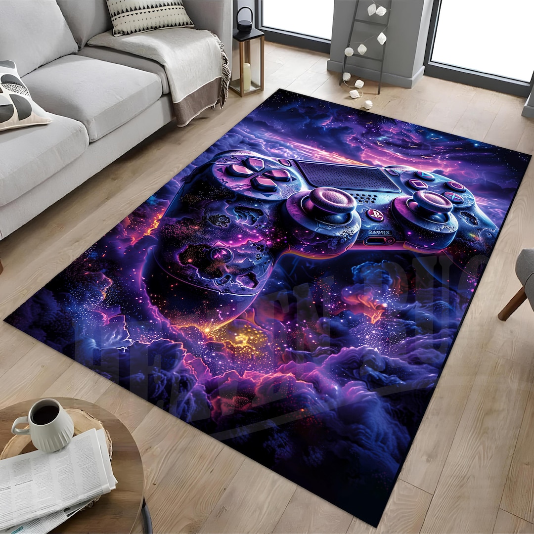Game Rug,game Control Rug, Cloud Design Rug, Purple Game Control Rug ...