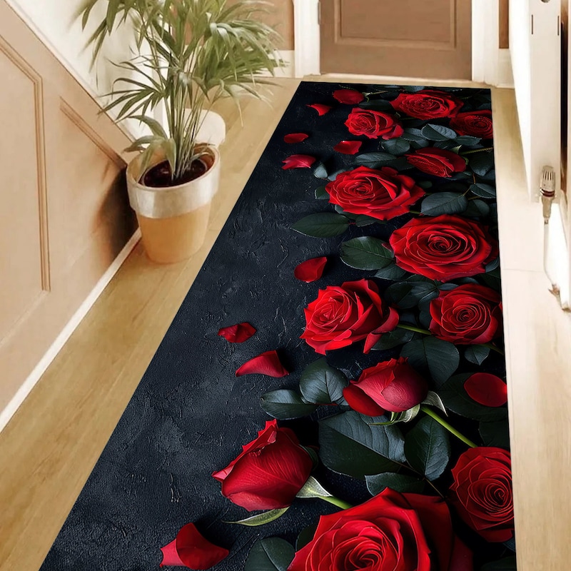 Rug With Roses - Etsy
