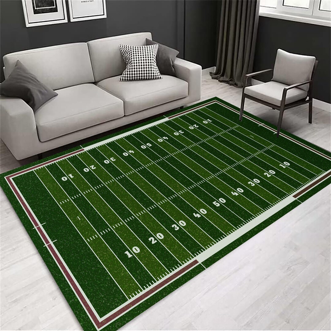 American Football Rug, American Football Field Rug,kids Room Rug ...