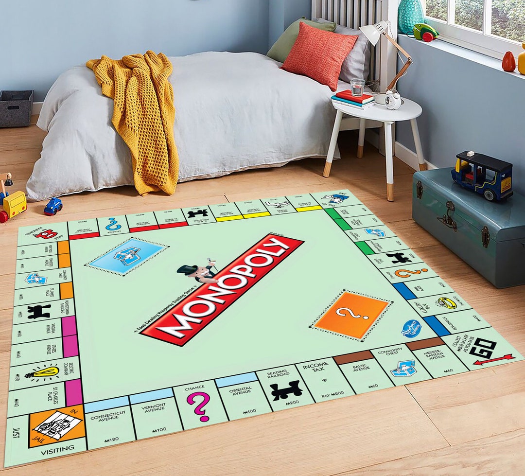 Monopoly Rug, Monopoly Game Rug, Entertainment Rug, Game Rug, Board ...
