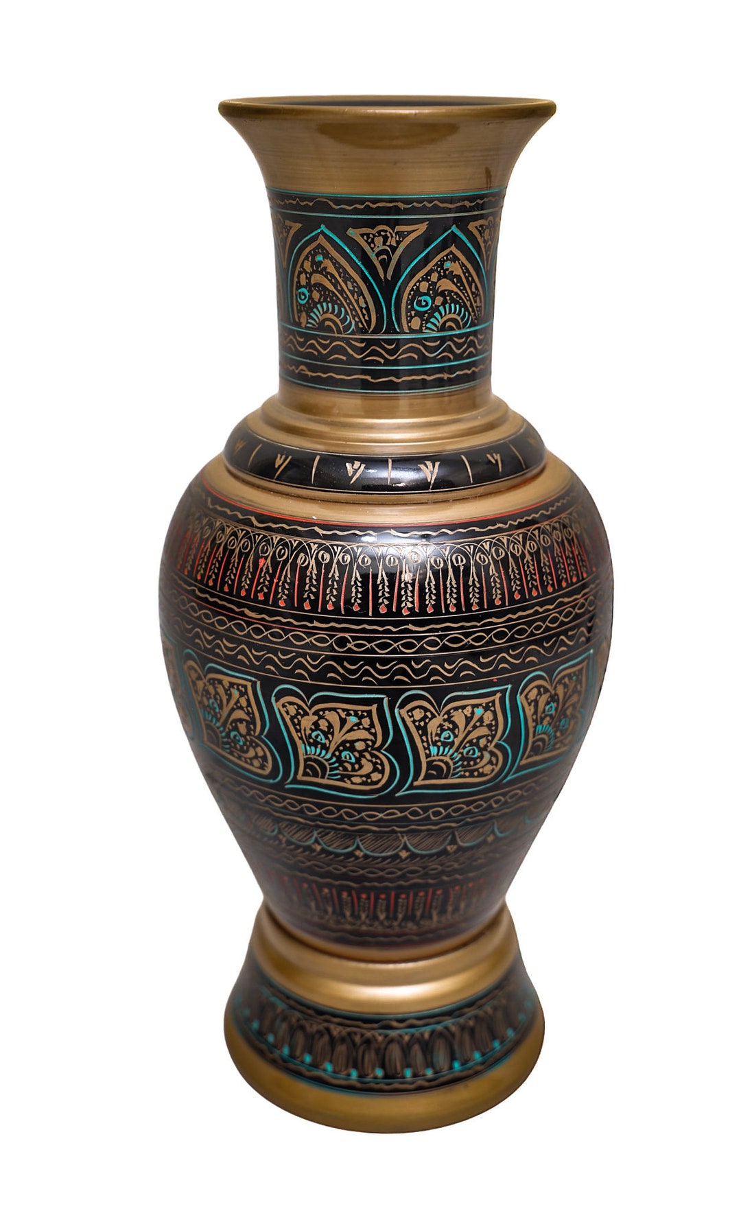 Flower Vase Handcrafted and Handpainted Rosewood - Etsy