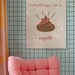 Cute Poop With Bow Illustration Print 'everything I Do is Coquette ...
