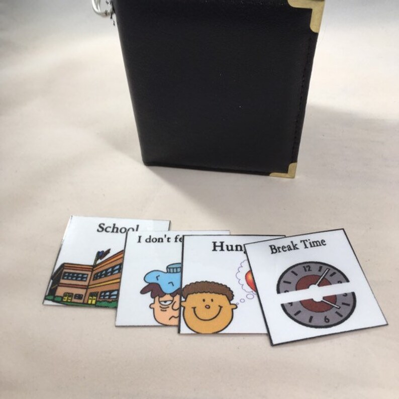 Communication Wallet Keyring Activity, 24 Autism PECS, Visual Aid ...