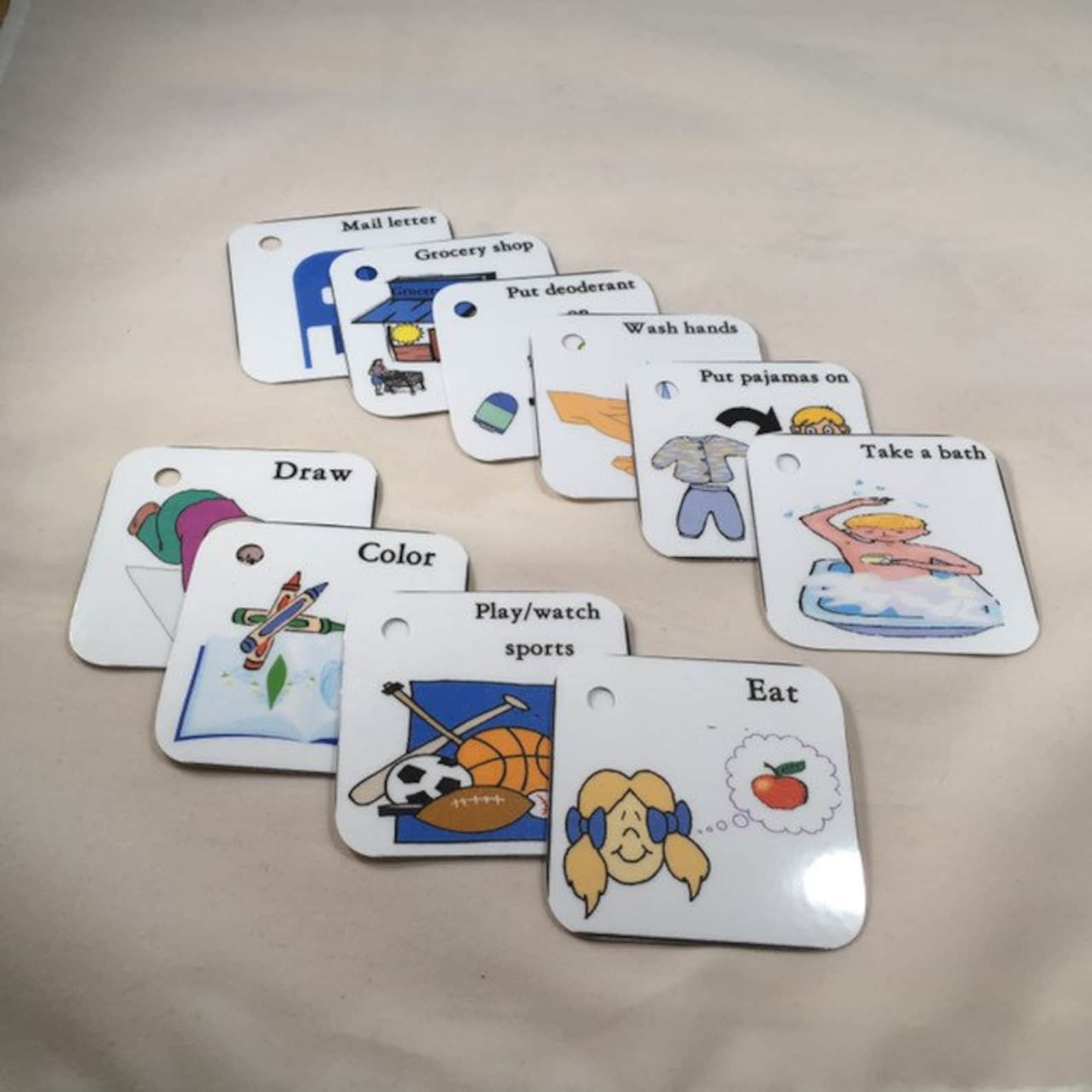 Social Skills Keyring Activity Autism PECS Visual Aid - Etsy