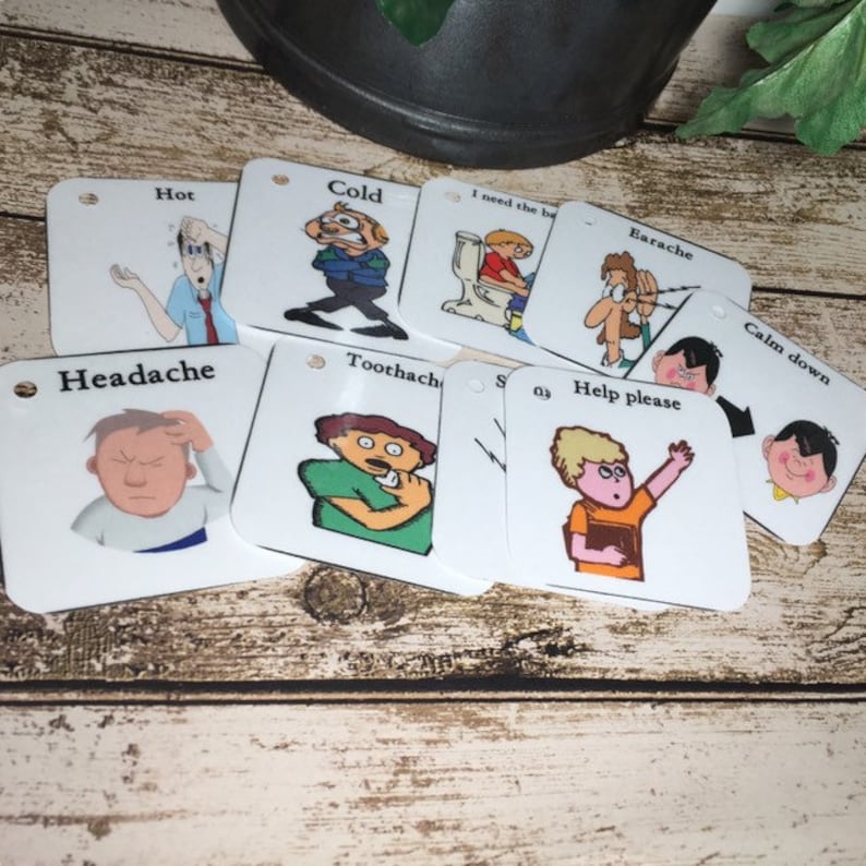 Social Skills Keyring Activity, Autism PECS, Visual Aid Communication ...