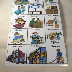 3 Large Visual Schedules Daily Routine Chore Charts, Autism PECS ...