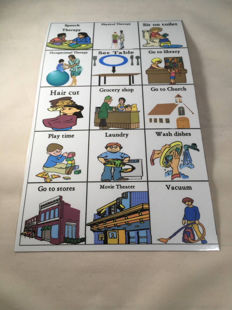 3 Large Visual Schedules Daily Routine Chore Charts, Autism PECS ...