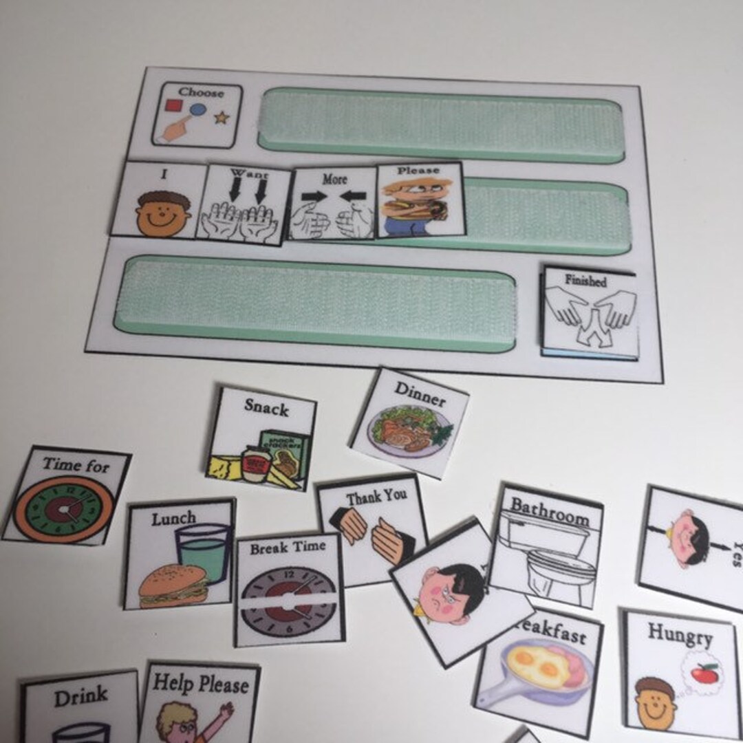 Mini Visual Aid, Communication Board With Autism PECS Communication ...