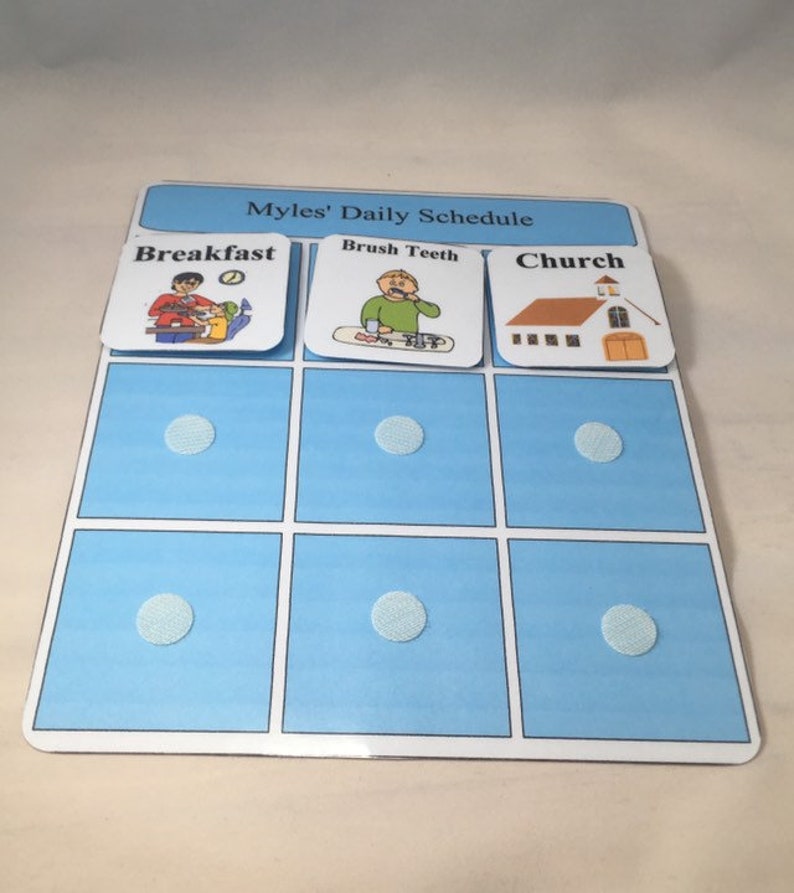 Large Visual Schedule Daily Routine Chore Chart Autism PECS - Etsy ...
