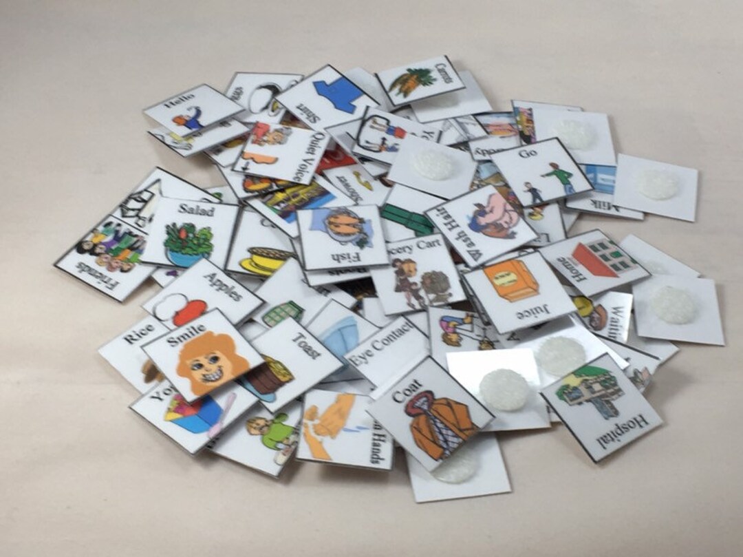 80 Assorted PECS Visual Aid Communication Cards, Autism Visual ...