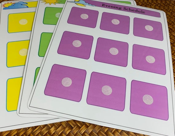 Large Printable Pecs Card Morning Routine Visual Schedule For Kids,