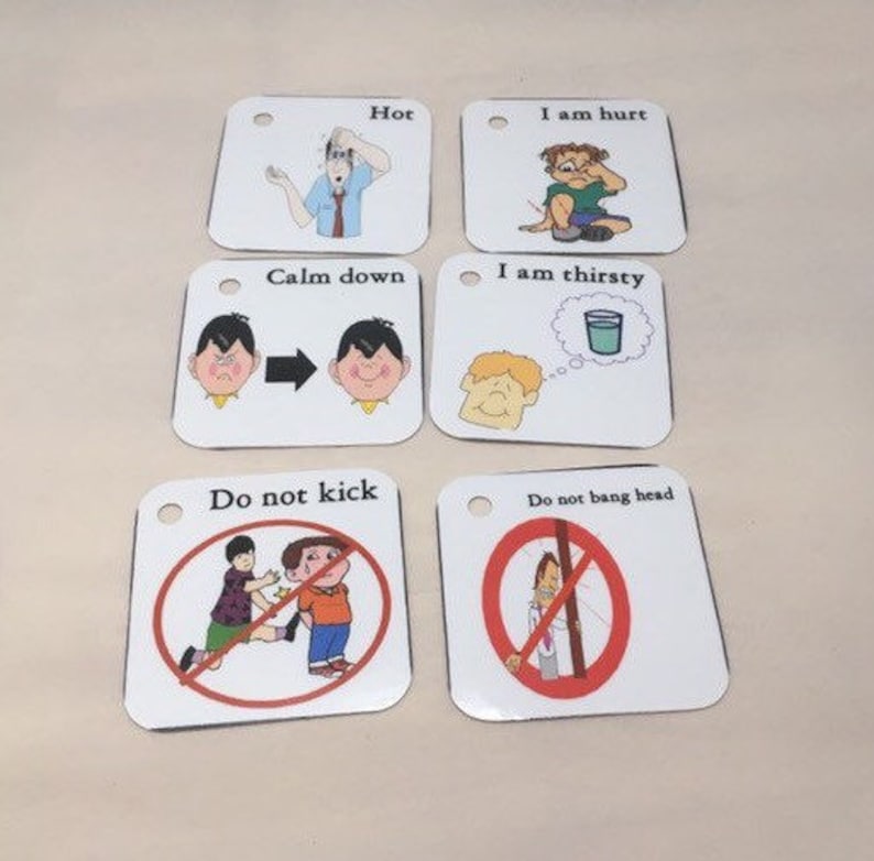 Social Skills Keyring Activity, Autism PECS, Visual Aid Communication ...