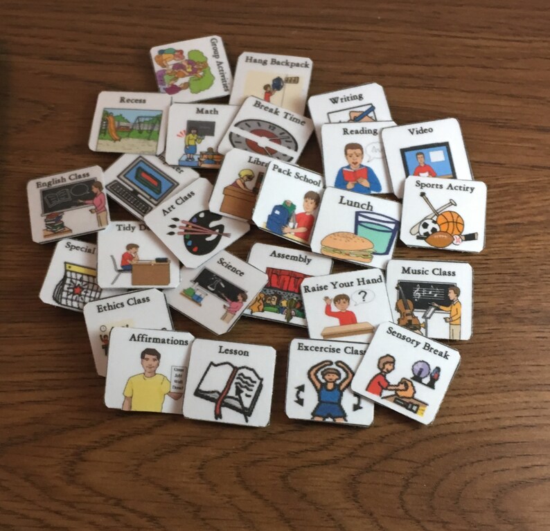 Daily Home Visual School Schedule Chore Board Autism Pecs Visual Aid