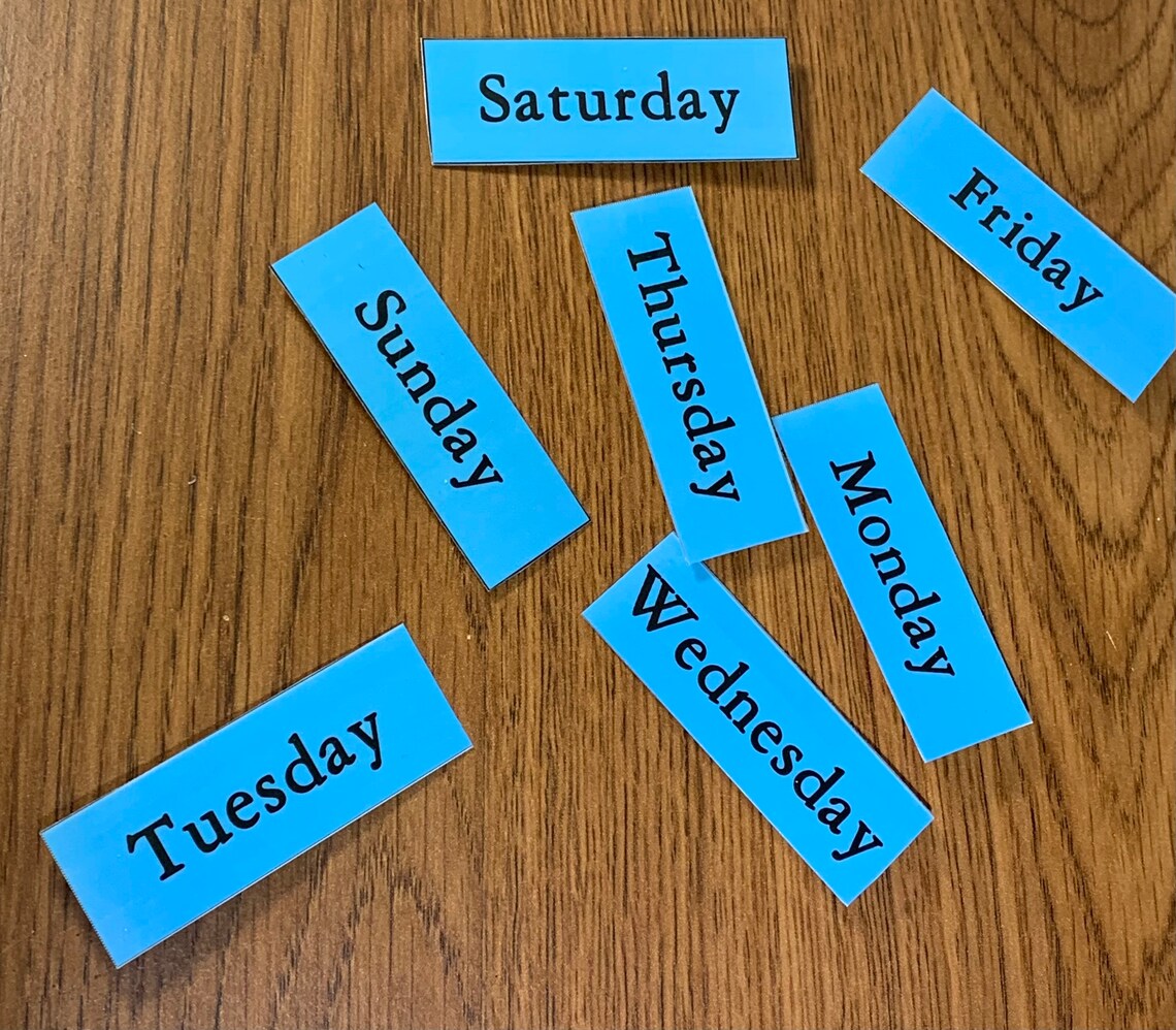 Daily Visual Week Day School Schedule Board Autism PECS - Etsy