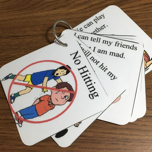 Social Skills Keyring School Activity Autism PECS Visual Aid - Etsy