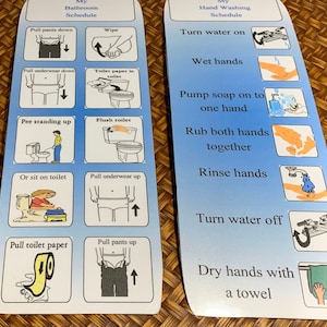 Autism PECS, Visual Schedule Hygiene Routine for Kids-potty Training ...