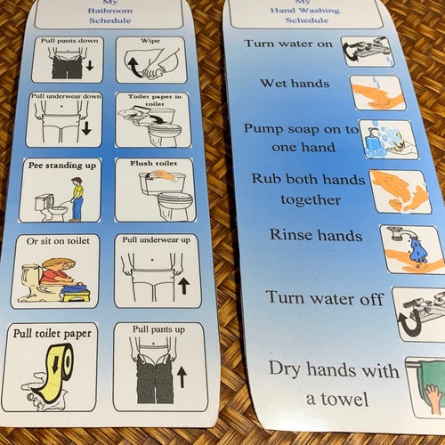 Autism PECS Visual Schedule Hygiene Routine for Kids-potty | Etsy
